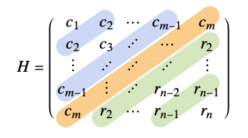HankelMatrix: 汉克尔矩阵—Wolfram Documentation