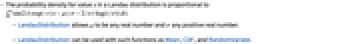 LandauDistribution—Wolfram Documentation