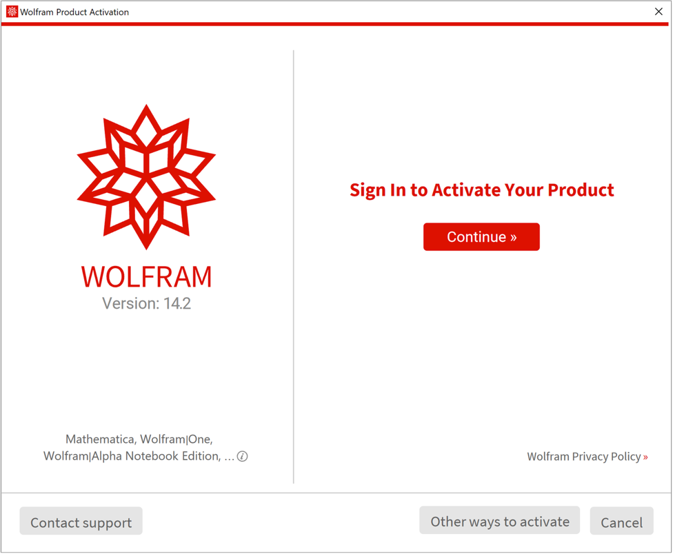 Wolframでの製品のアクティベーション—Wolfram Documentation