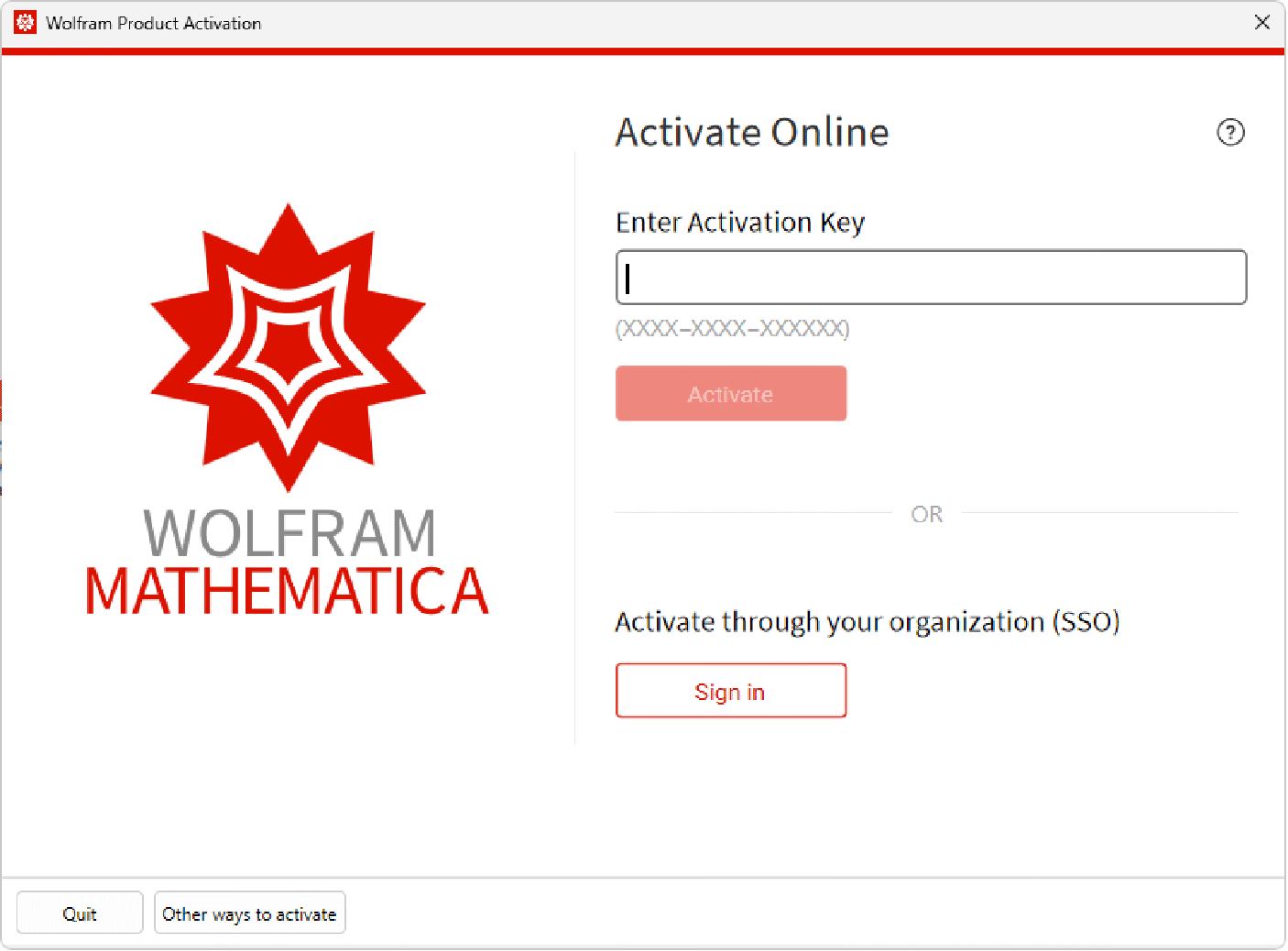 Mathematicaのアクティベーション—Wolfram言語ドキュメント