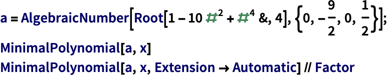 Algebraic Number Fields—Wolfram Language Documentation