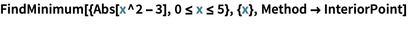 Numerical Nonlinear Local Optimization—wolfram Language Documentation
