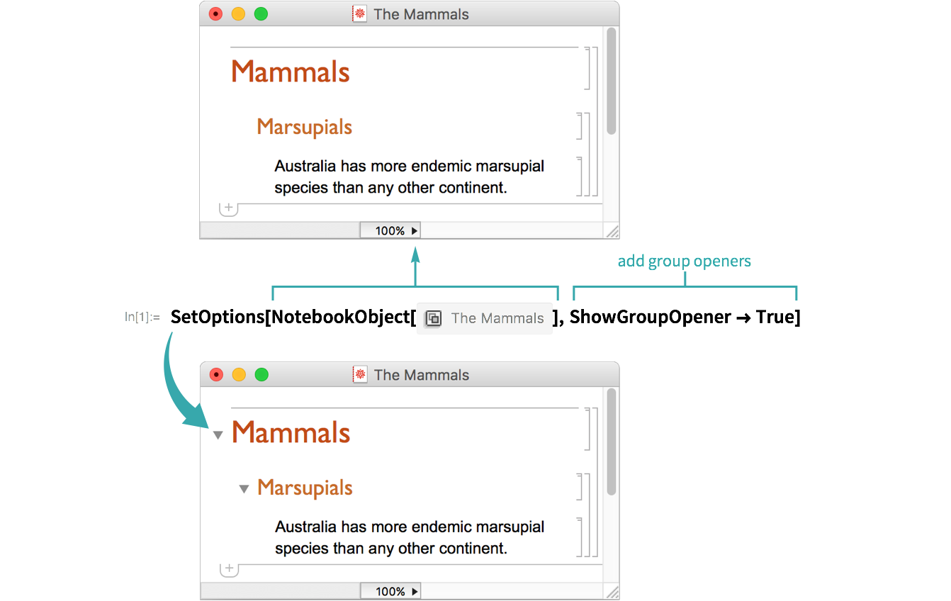 Set Up Openers for Cell Groups—Wolfram Language Documentation