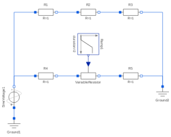 Modelica: Electrical.Analog.Examples.ShowVariableResistor - SystemModeler Documentation