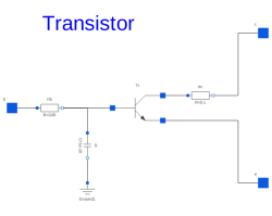 Modelica: Electrical.Analog.Examples.Utilities.Transistor - SystemModeler Documentation